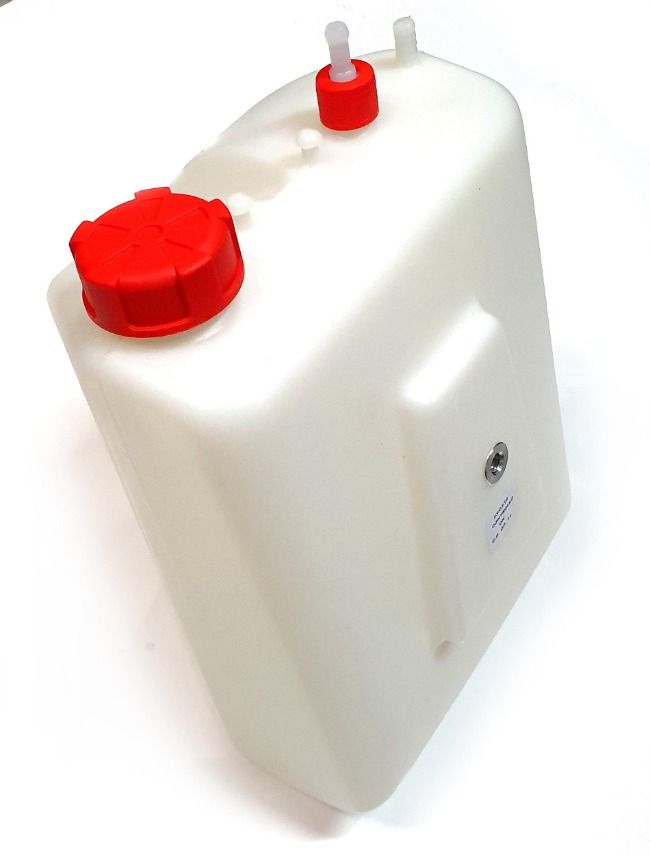 FUEL TANK 5 LITRE FLAT BACK R/R RED CAP