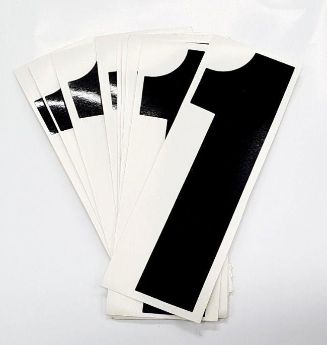 NUMBERS PLAIN VINYL CUT NO BACKING BLACK 1